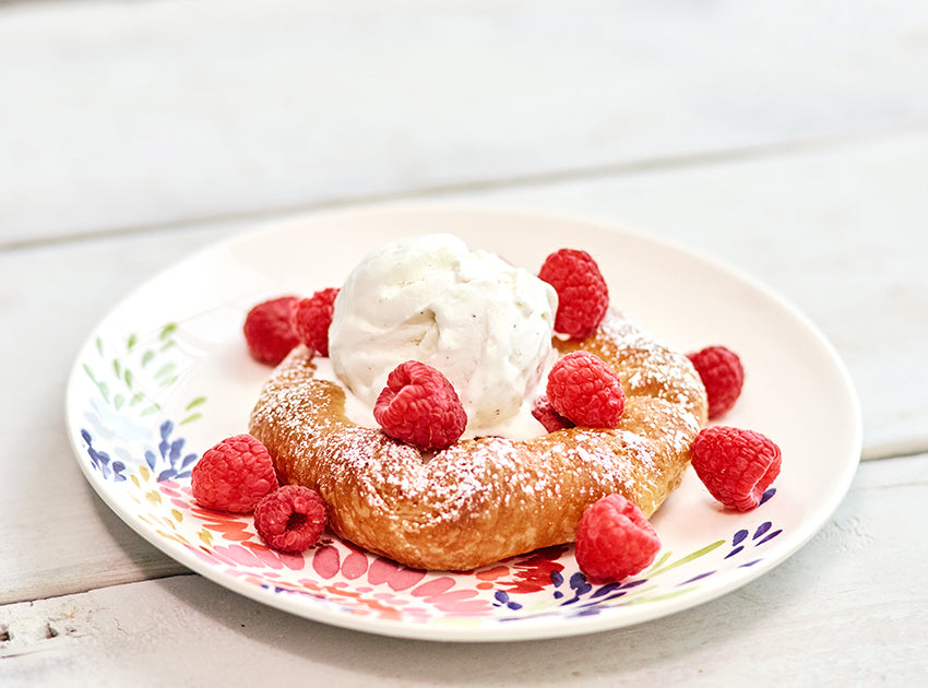 Vanilla Bean Gelato with Raspberry & Custard Danish – COBS Bread