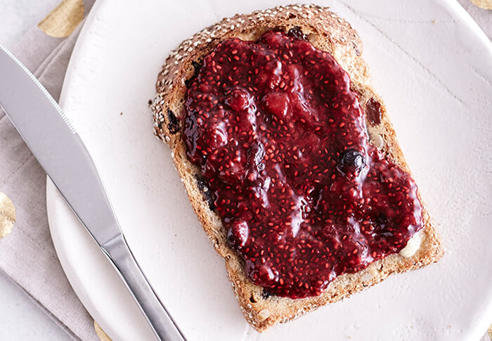 Berry Chia Jam Cobs Bread